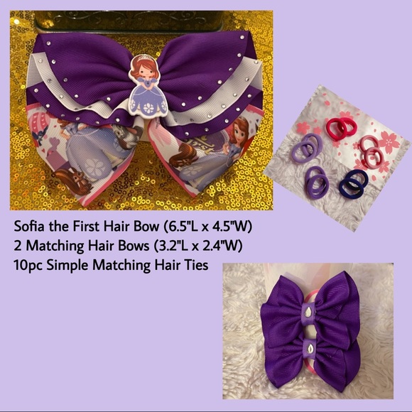 Handmade | Accessories | Sofia The First Hair Bow | Poshmark